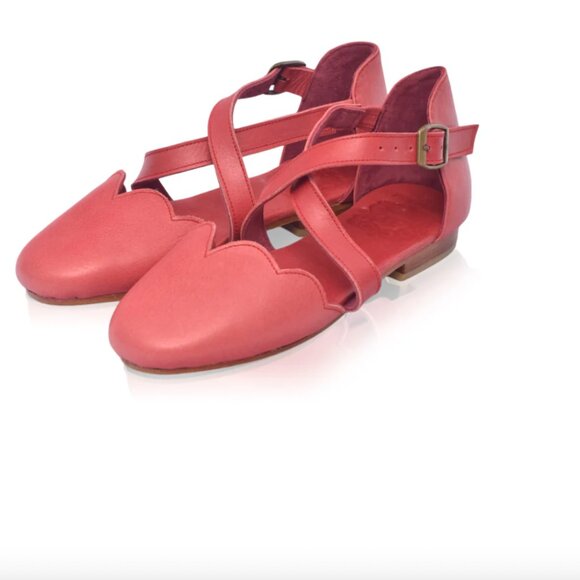 ELF | Shoes | Elf Mangrove Handmade Leather Flats In Vintage Red | Poshmark